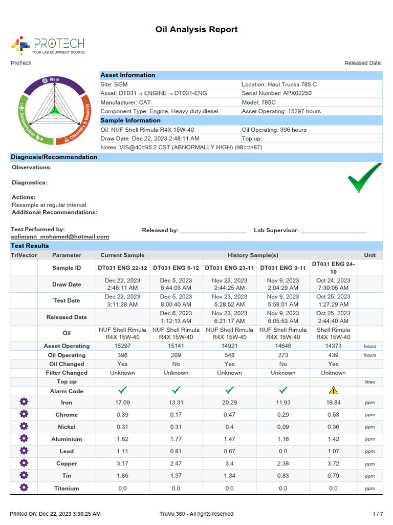 TruVu 360 Report DT031 ENG 22-12 | Download Free PDF | Chemistry ...