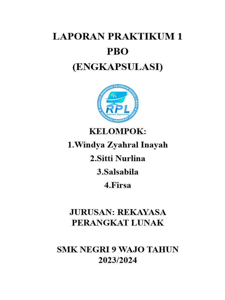 Laporan Praktikum Pbo | PDF