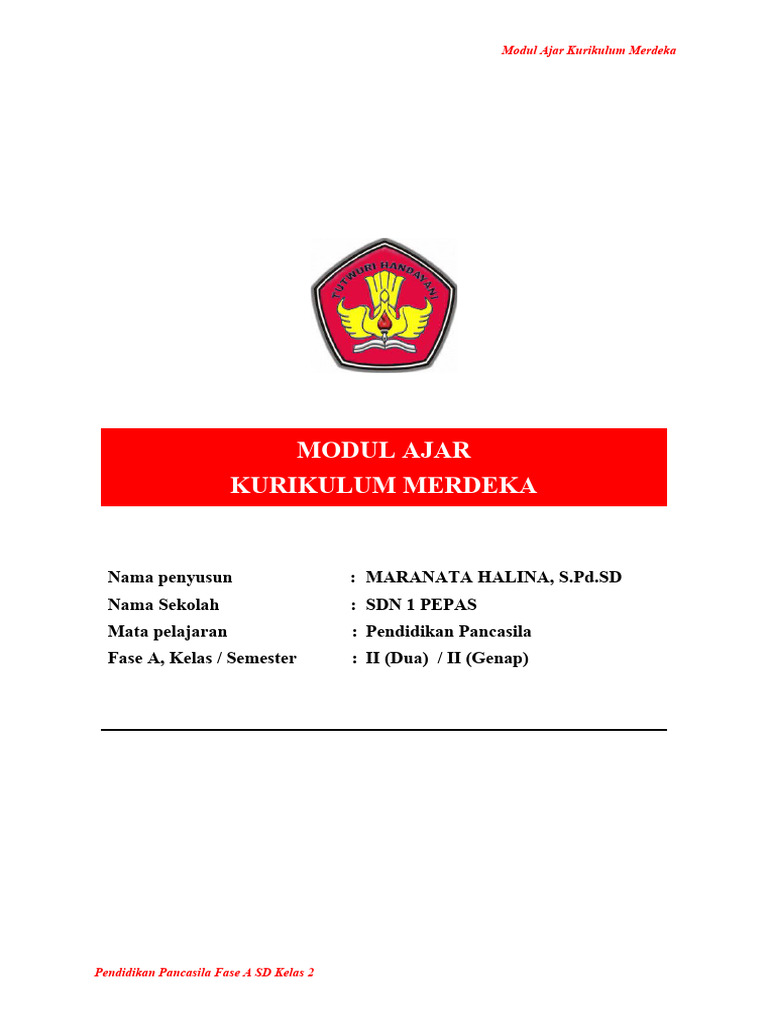 Modul Ajar PPKN Kelas 2 - BAB 3 | PDF