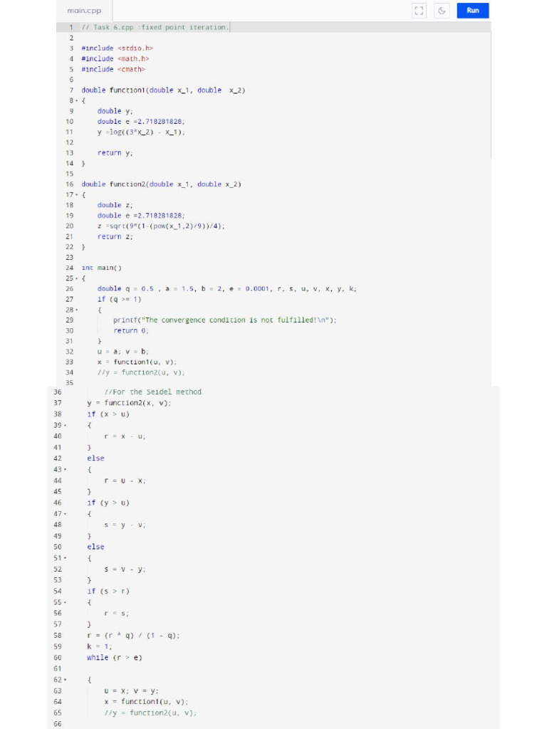 Fixed Point Iteration Task 6 | PDF