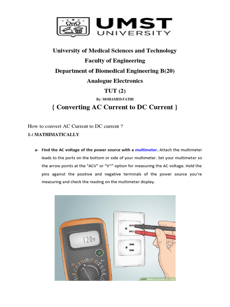 Tut 2 Analouge | PDF | Rectifier | Direct Current