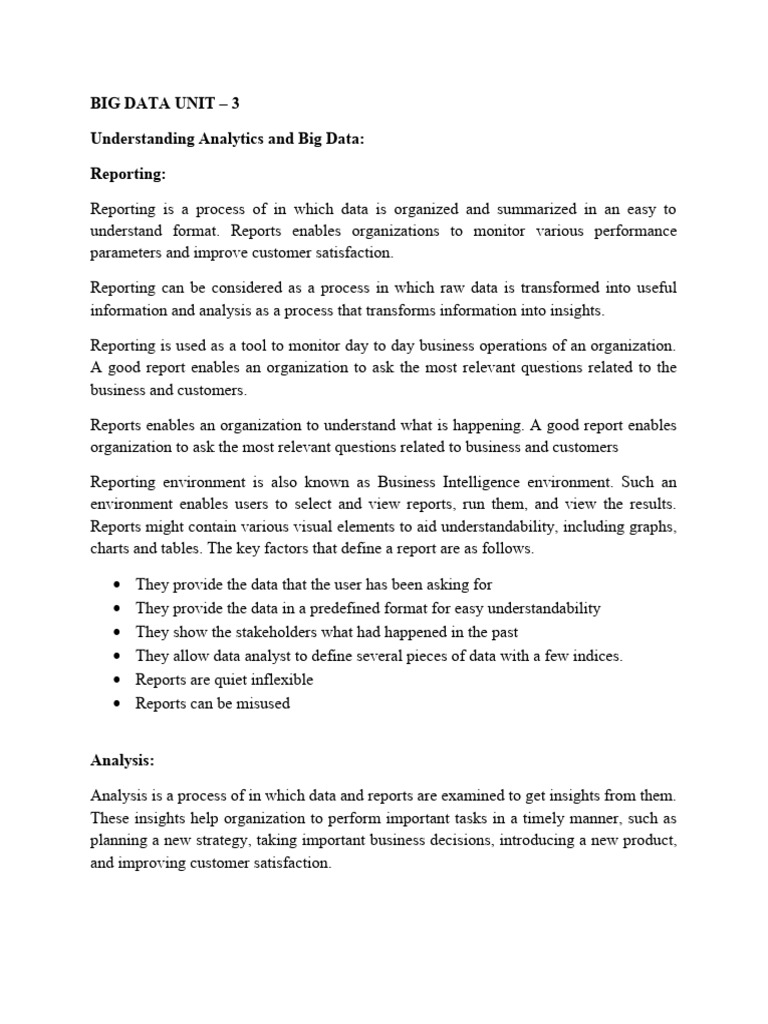 Big Data Unit-3 | PDF Big Data Unit-3 | PDF