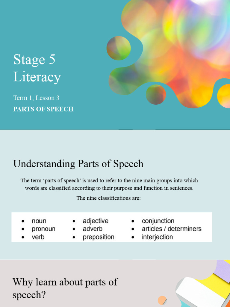 Lesson Three - Parts of Speech | PDF | Part Of Speech | Adverb