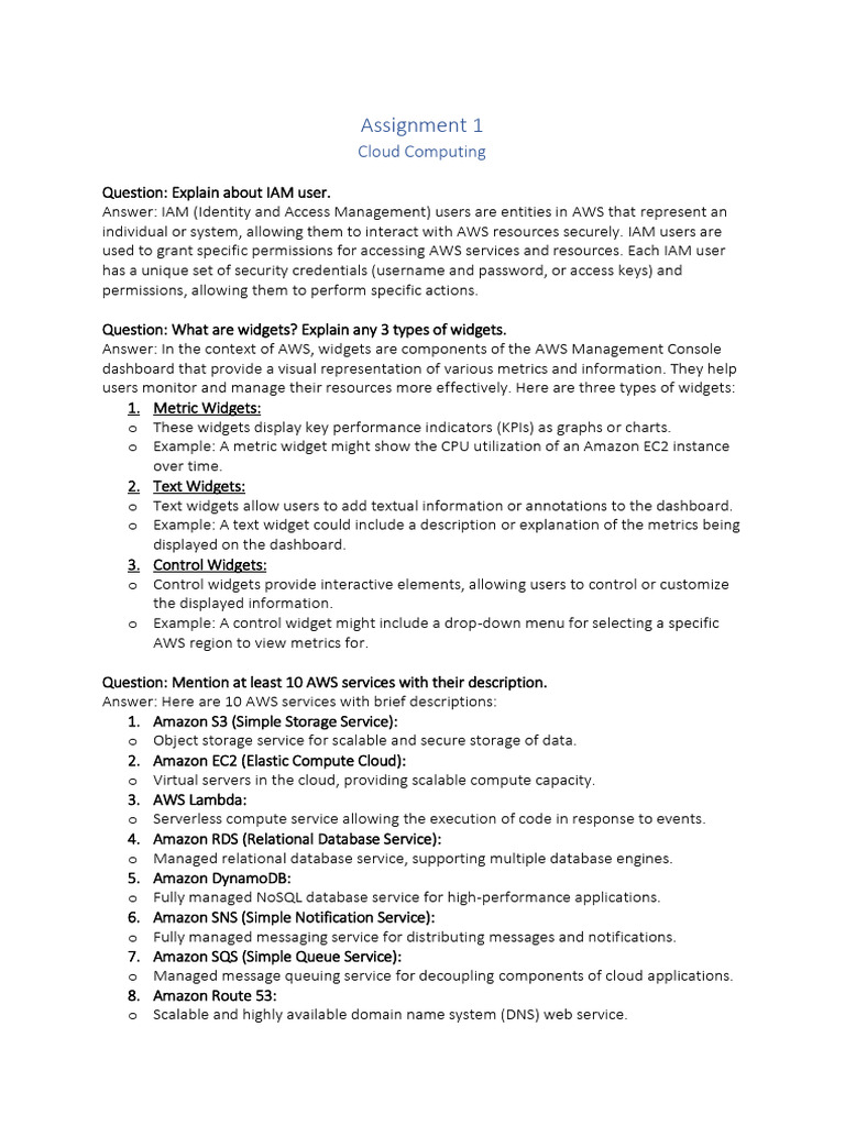 Cloud Computing Assignment-1 Akagra Gupta 2K21 - EE - 30 | PDF | Cloud Computing | Online Services