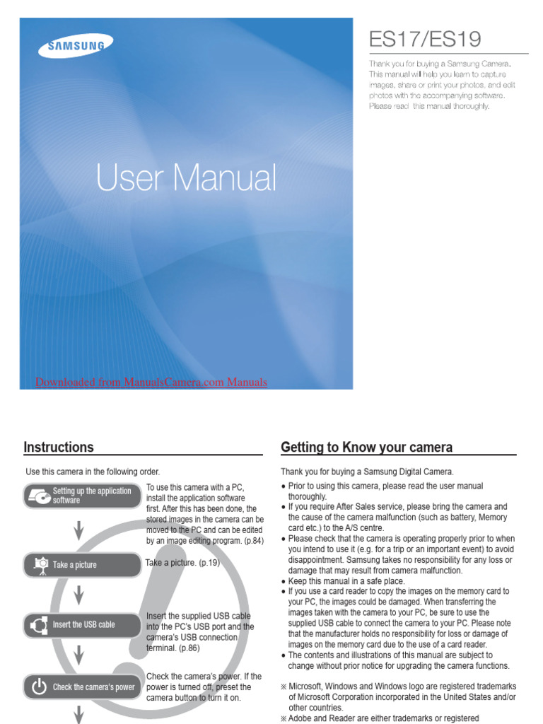 Samsung Digital Camera User Manual | PDF | Camera | Computing