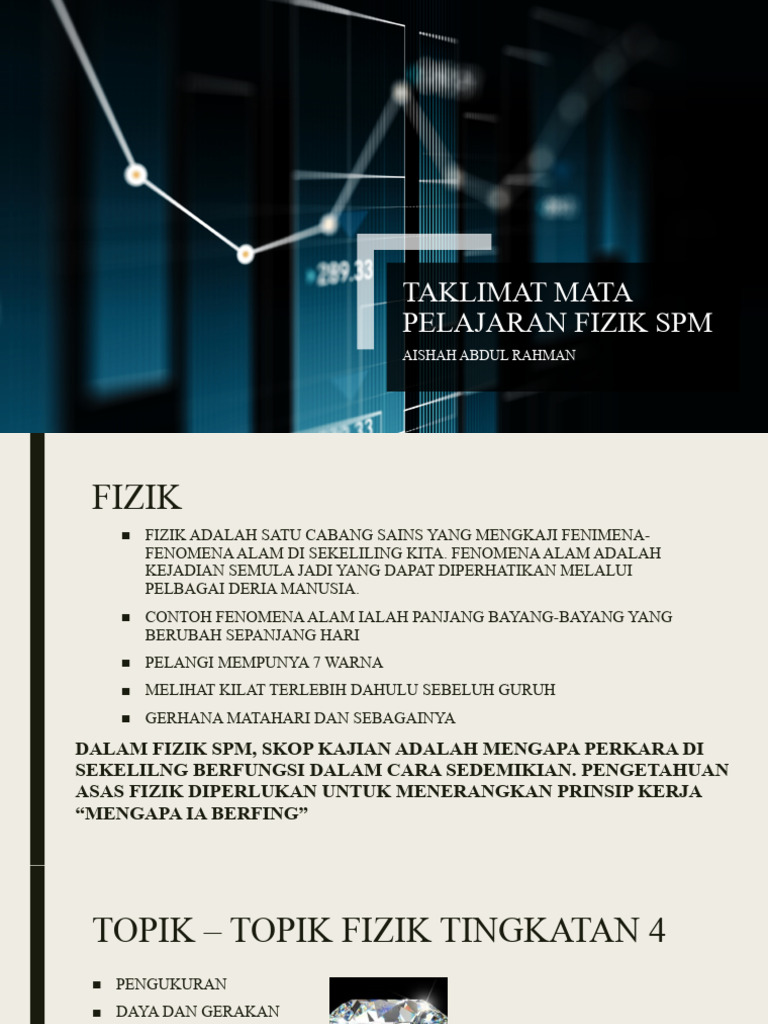 Taklimat Mata Pelajaran Fizik SPM | PDF