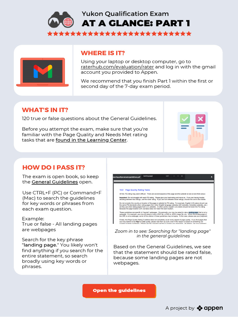At A Glance Part 1 - Yukon Qualification Exam | PDF