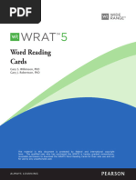 Overview of The WRAT 5 | PDF | Validity (Statistics) | Learning Disability