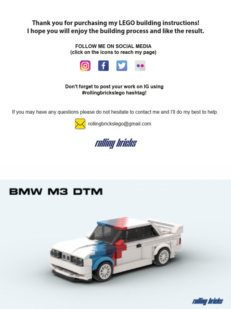 BMW M3 DTM Instructions | PDF