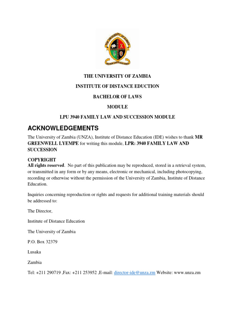 1.family Law Module | PDF | Marriage | Monogamy