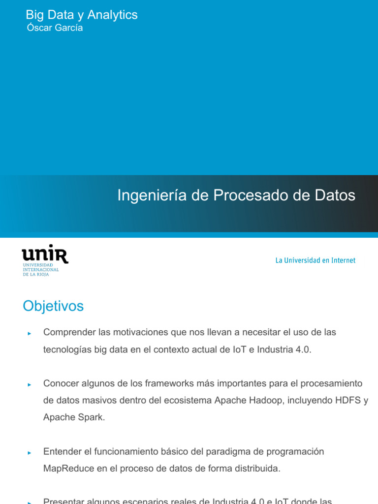 Big Data y Analytics_Tema 05 - Ingeniería de procesado de datos | PDF | Apache Hadoop | Mapa ...