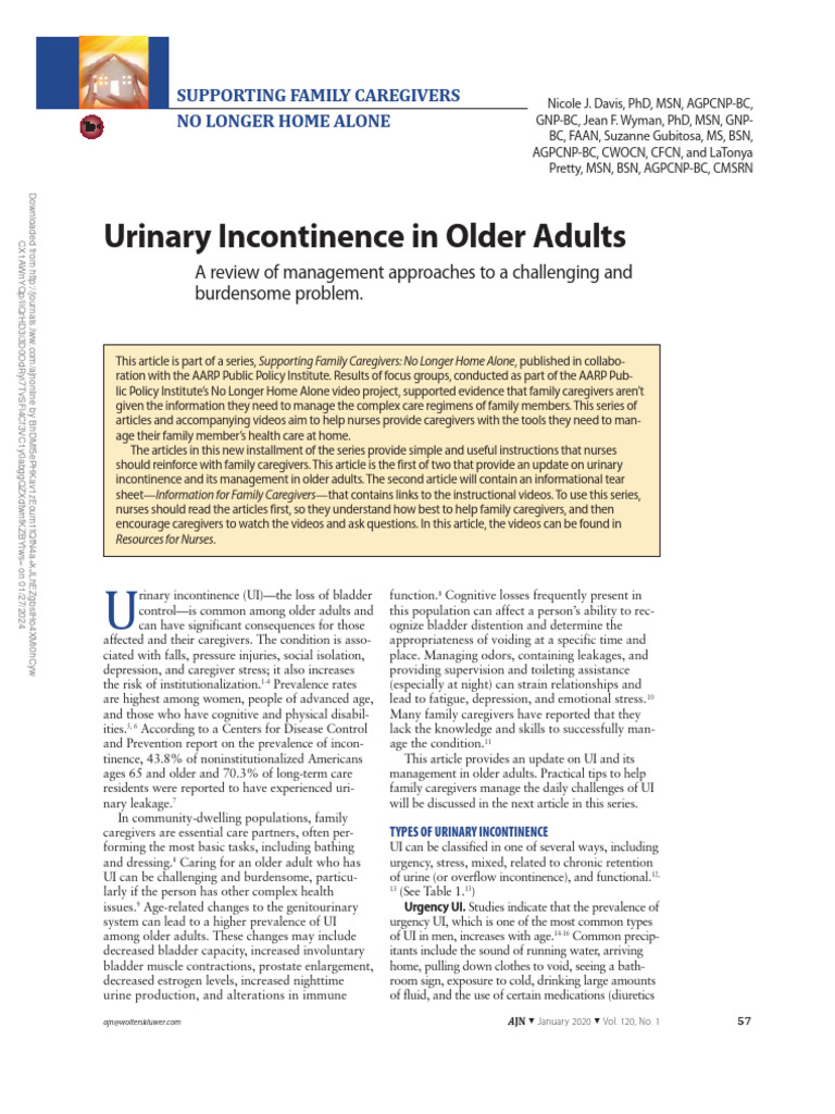 Urinary Incontinence in Older Adults.25 | PDF | Urinary Incontinence ...