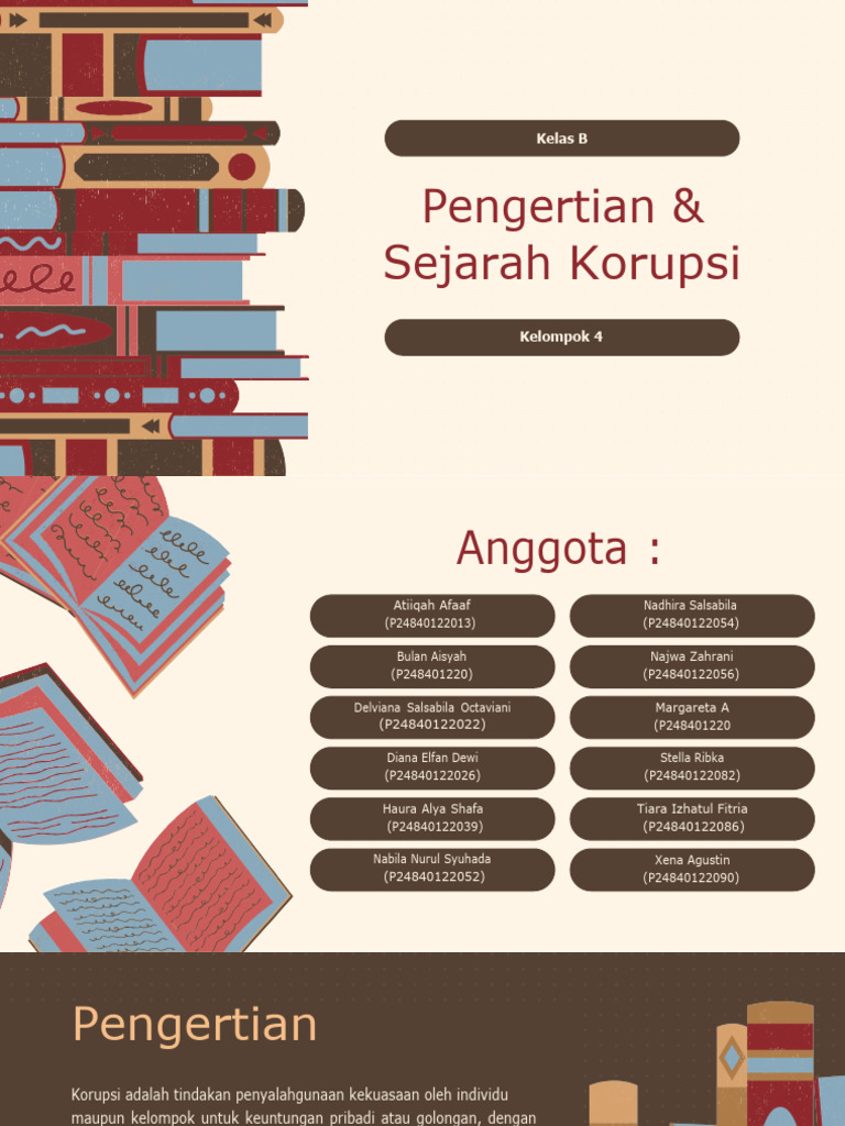 Kel - 4 - PPT PBAK Pengertian Korupsi Dan Sejarahnya New | PDF