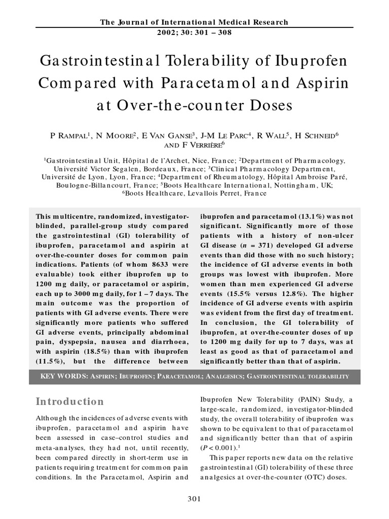 Rampal-Et-Al-2002-Gastrointestinal-Tolerability-Of-Ibuprofen-Compared ...