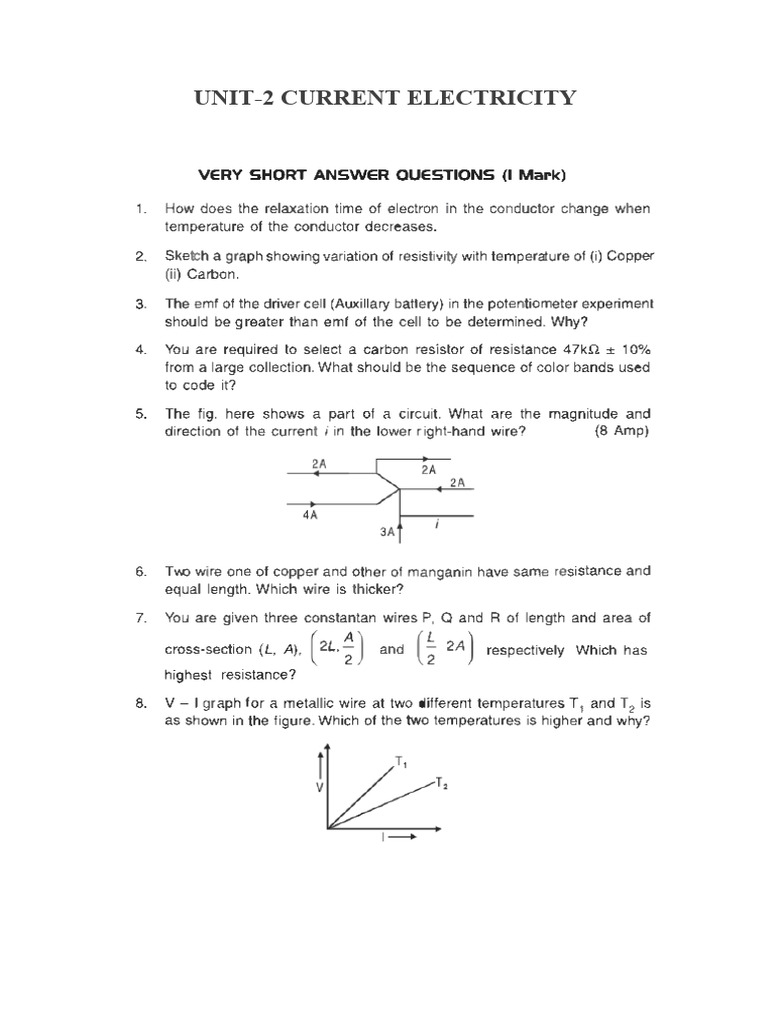 Class 12 Physics Chapter 2 | PDF | Electrical Resistivity And ...