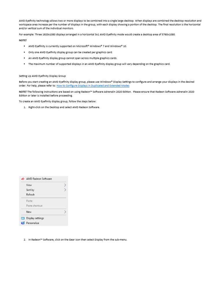 AMD Eyefinity Setup | Download Free PDF | Ibm Pc Compatibles | Computer ...