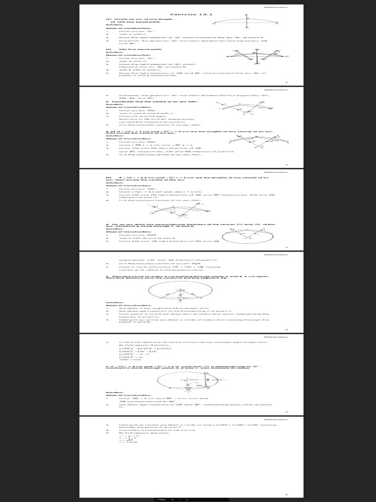 Class 10th Math Notes Chapter 13 Federal Board. | PDF