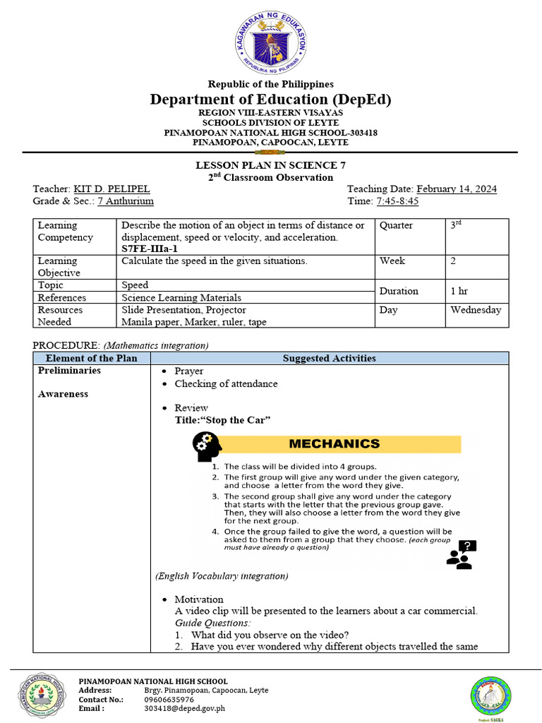 Department of Education (Deped) : Republic of The Philippines | PDF ...