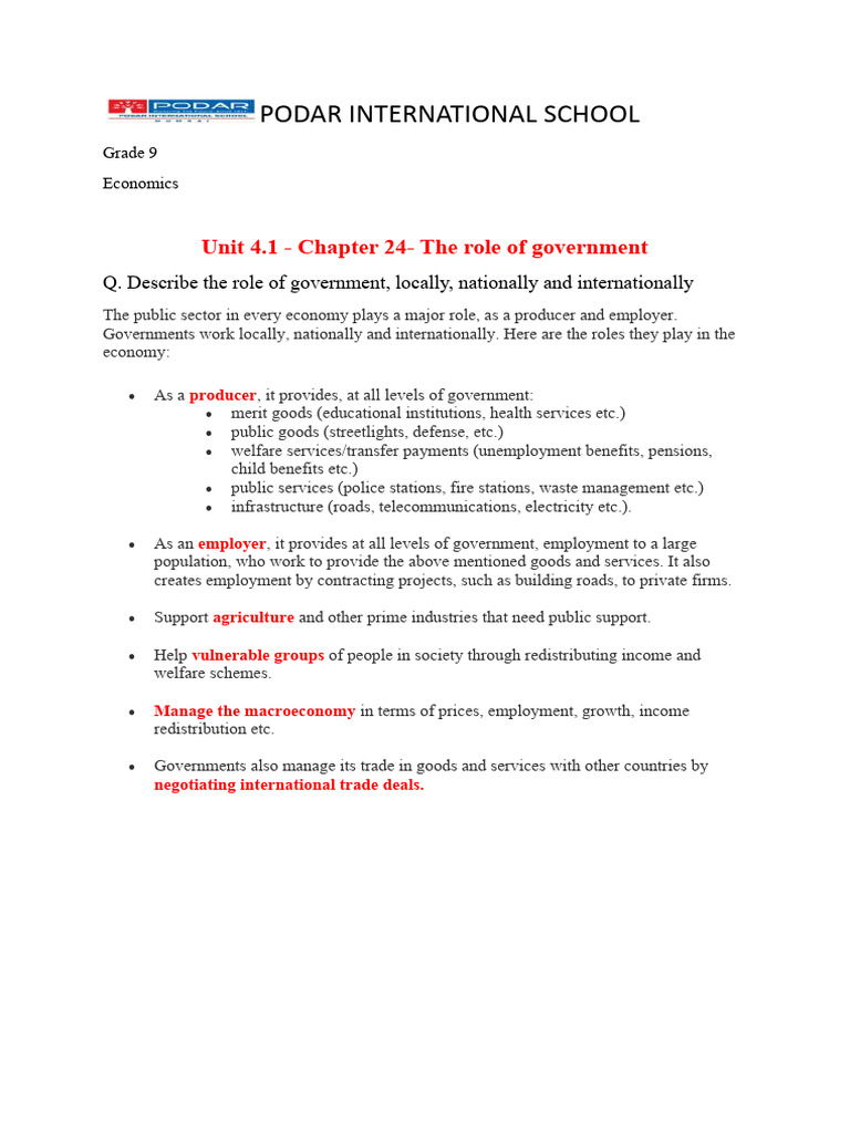 Economics Grade 9 Second Term | PDF | Cost Of Living | Inflation