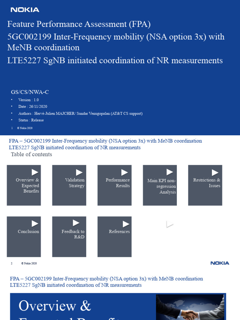 5GC002199-Inter-Frequency Mobility (NSA Option 3x) With MeNB ...