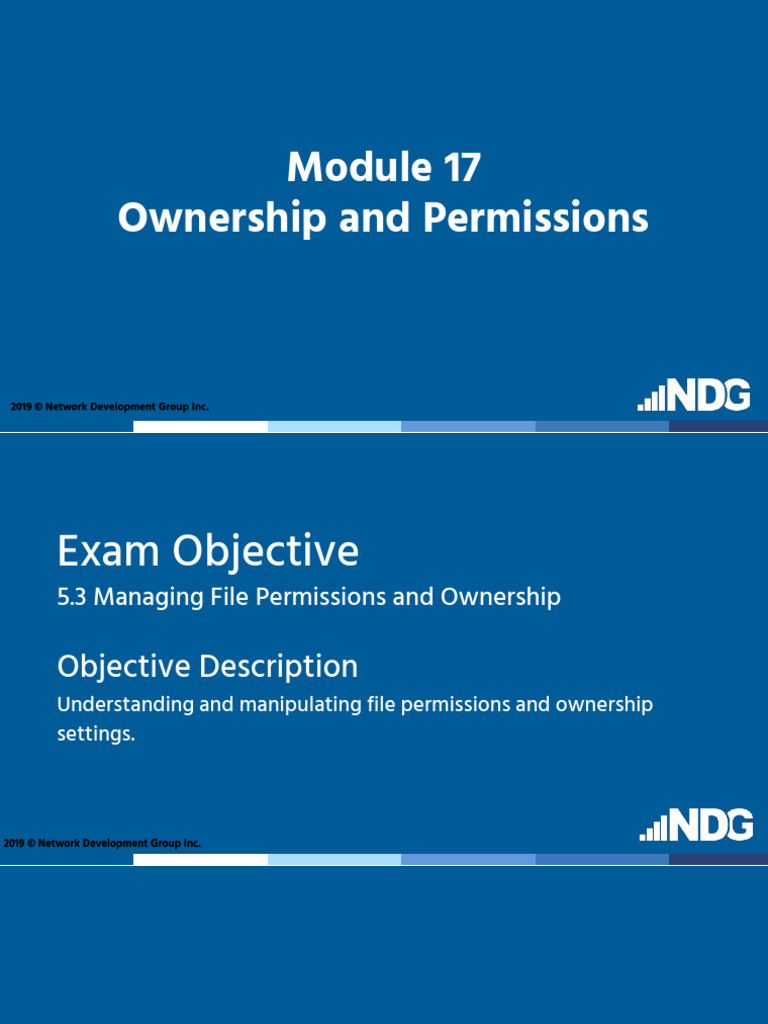 Ch17 Ownership and Permissions | PDF | Unix | Information Retrieval