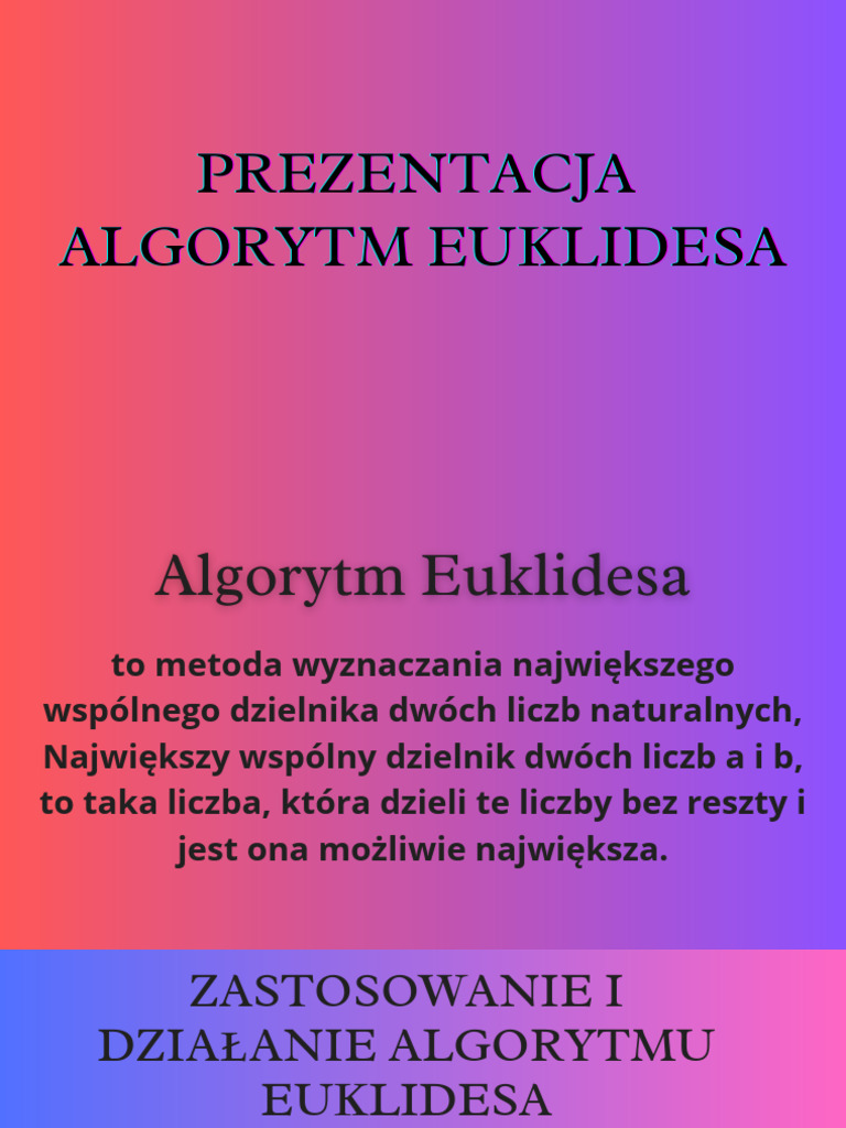 Prezentacja Algorytm Eu | PDF