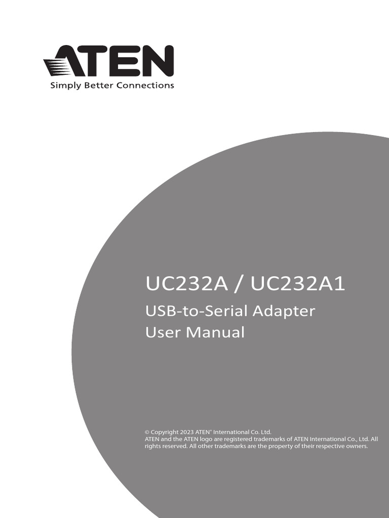Uc232a Uc232a1 User Manual W | PDF | Installation (Computer Programs) | Usb