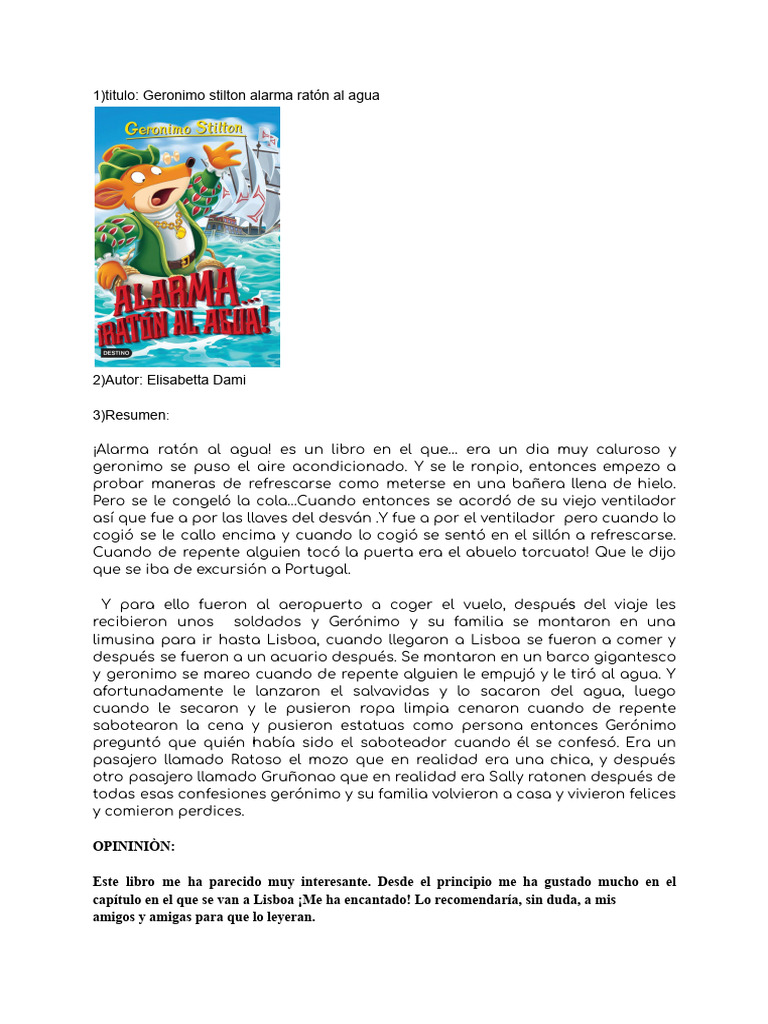 Geronimo Stilton: Aventura y Misterio | PDF