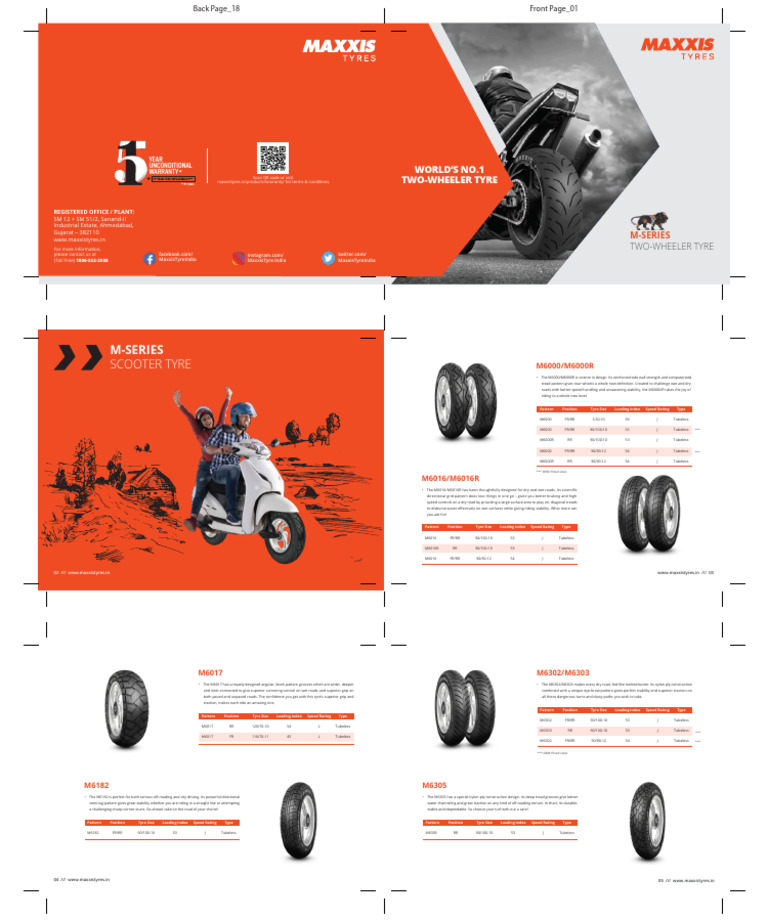Maxxis M-Series Two-Wheeler Tyres Guide | PDF