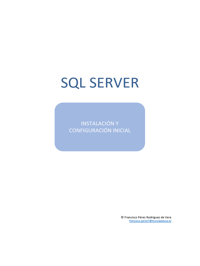 01 - UNIDAD 01 - SQL SERVER - INSTALACIÓN Y CONFIGURACIÓN INICIAL v6 | Descargar gratis PDF ...