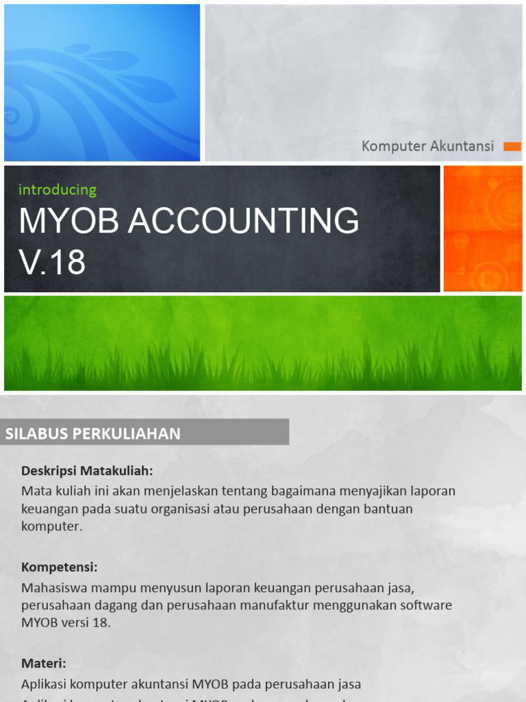 MYOB-Introduction | PDF