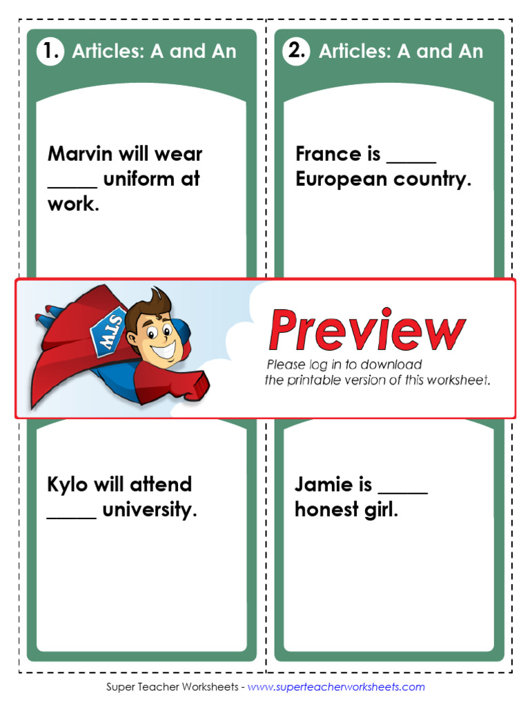 Task Cards Articles A and An Advanced | PDF | Classroom