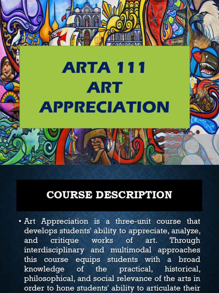 L1. ARTA 111 Introduction and Overview of Art 2022 | PDF | The Arts ...