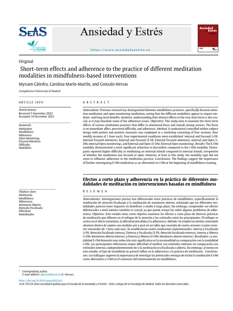Anyes 2023 A 21 | PDF | Mindfulness | Meditation