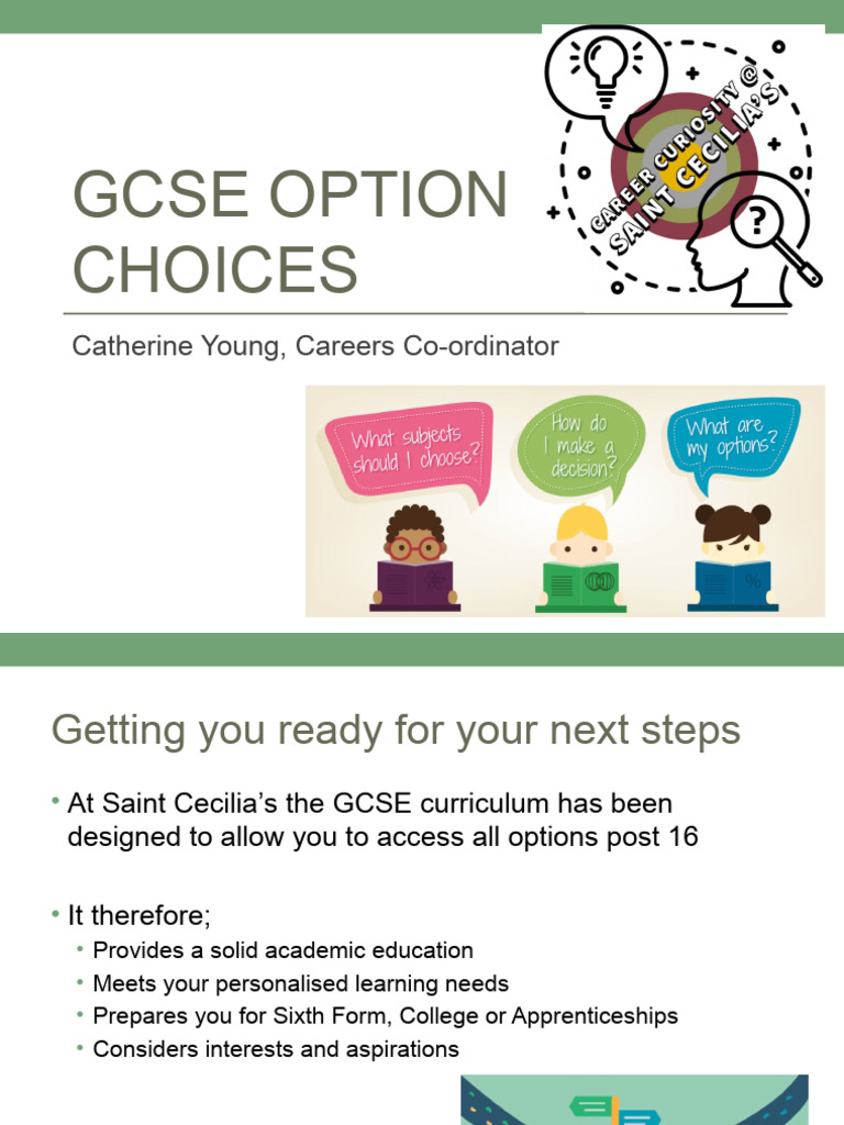 GCSE Option Choices Evening | PDF