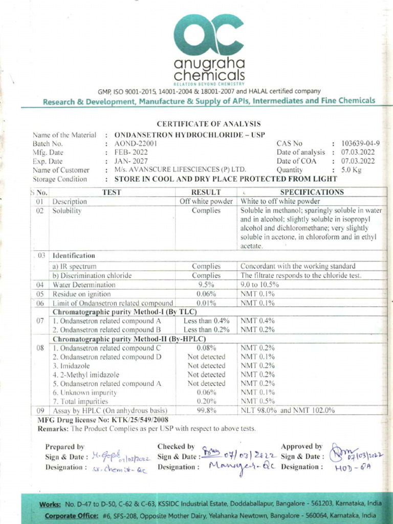 COA | PDF