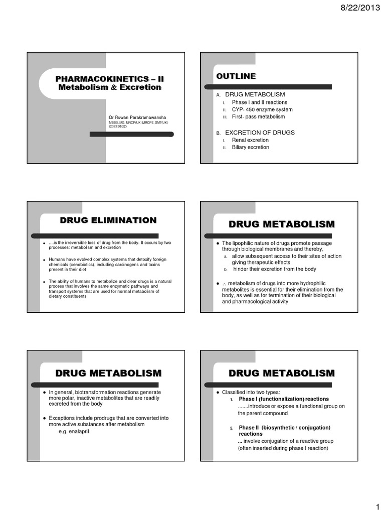 Pharmaco Kinetics 2 | PDF