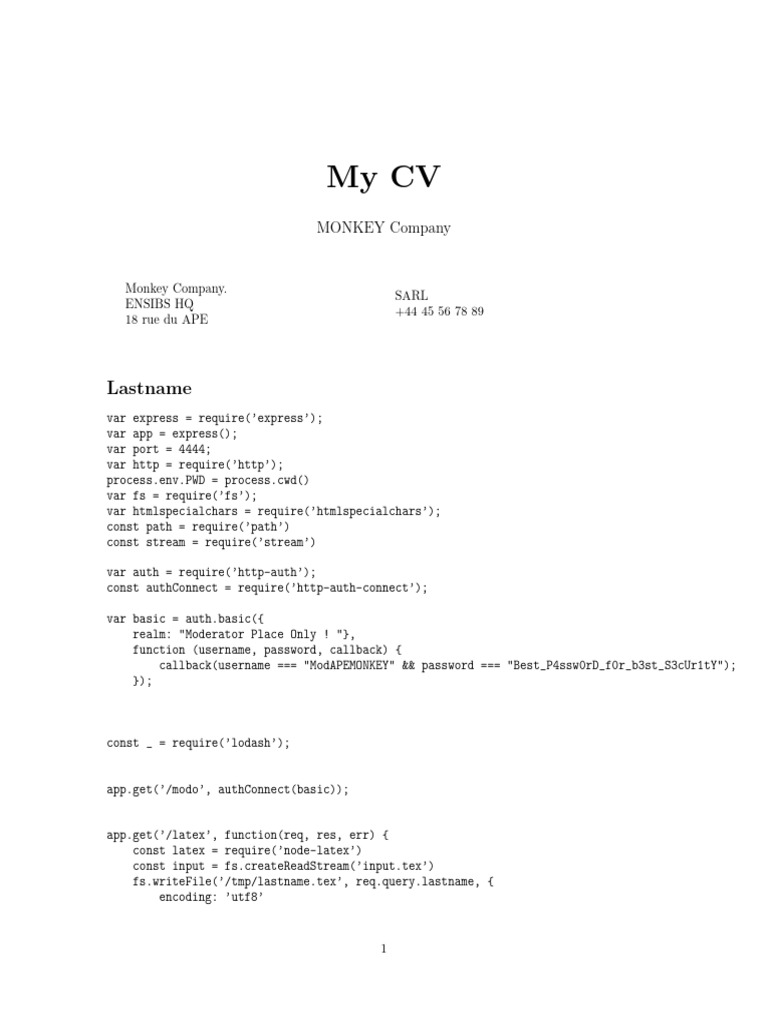 CV Generation with Node.js Express | PDF | Internet | Computer Data