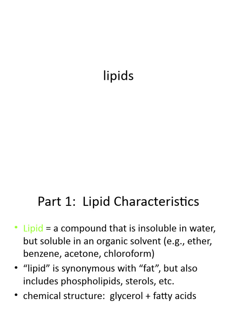 Lipids | PDF | Lipid | Fatty Acid