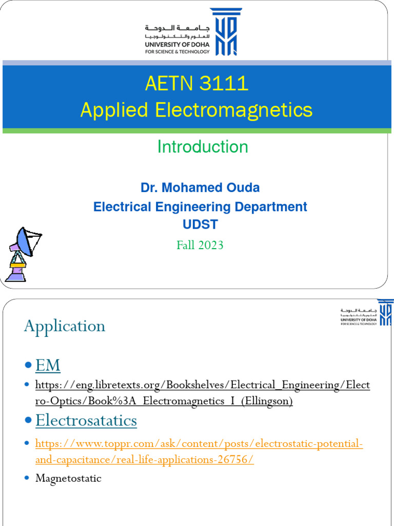 AETN3111 LT1 Introduction | PDF | Waves | Physical Sciences
