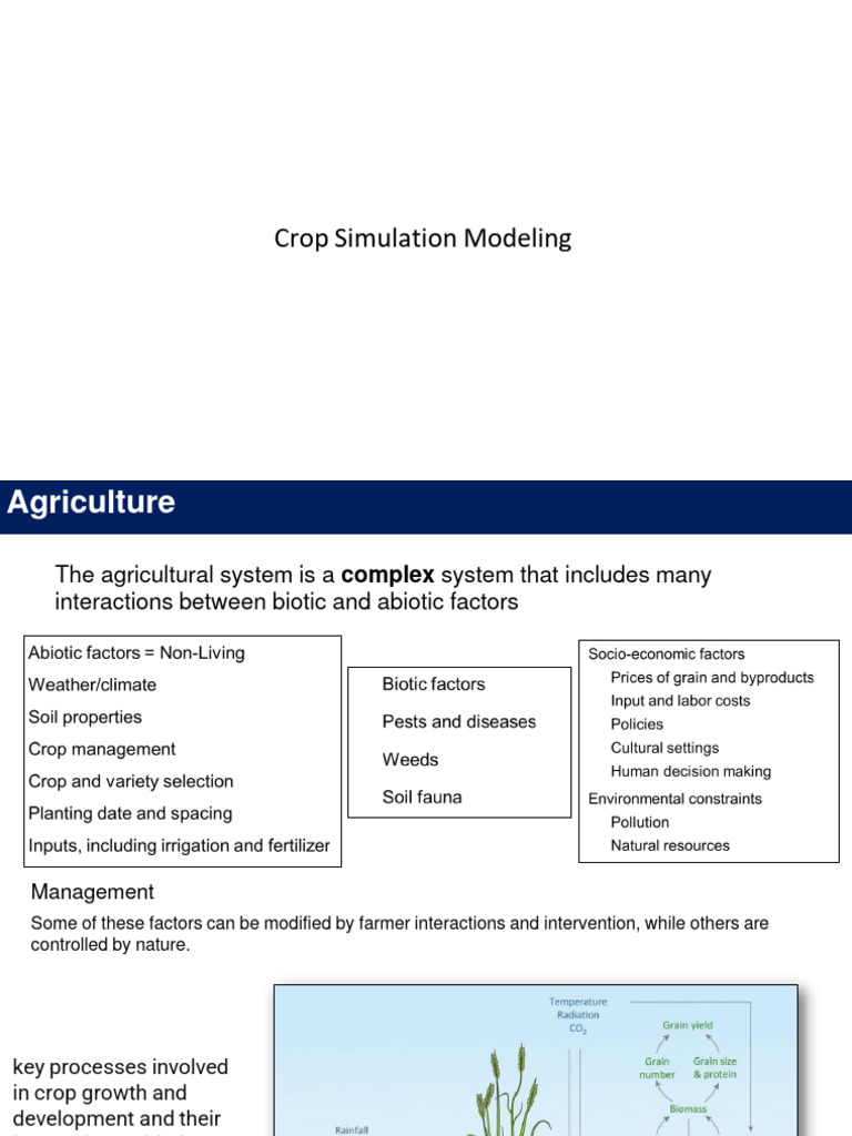 Crop Simulation Modeling | PDF | Conceptual Model | Simulation Crop Simulation Modeling | PDF | Conceptual Model | Simulation