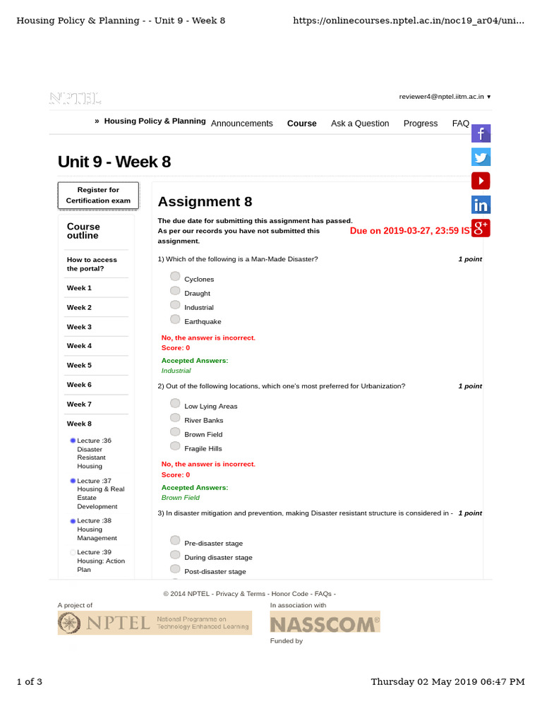 Noc19 Ar04 Assignment9 | PDF