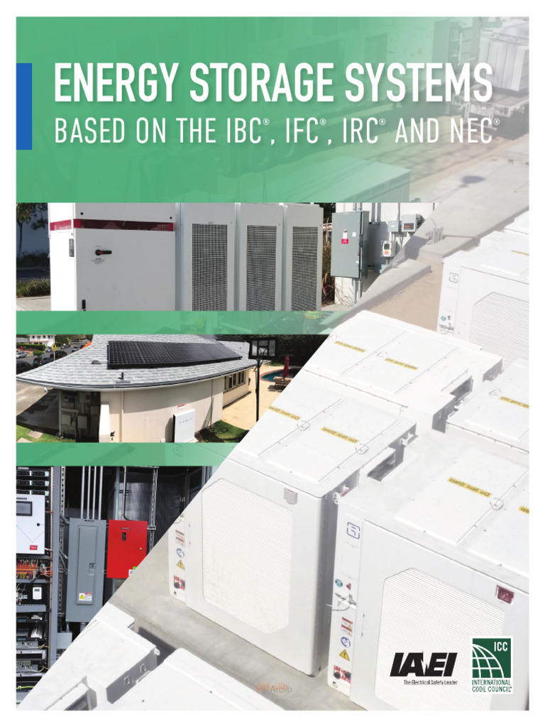 Energy Storage Systems Based On The Ibc, Ifc, Irc and Nec Iaei Icc ...