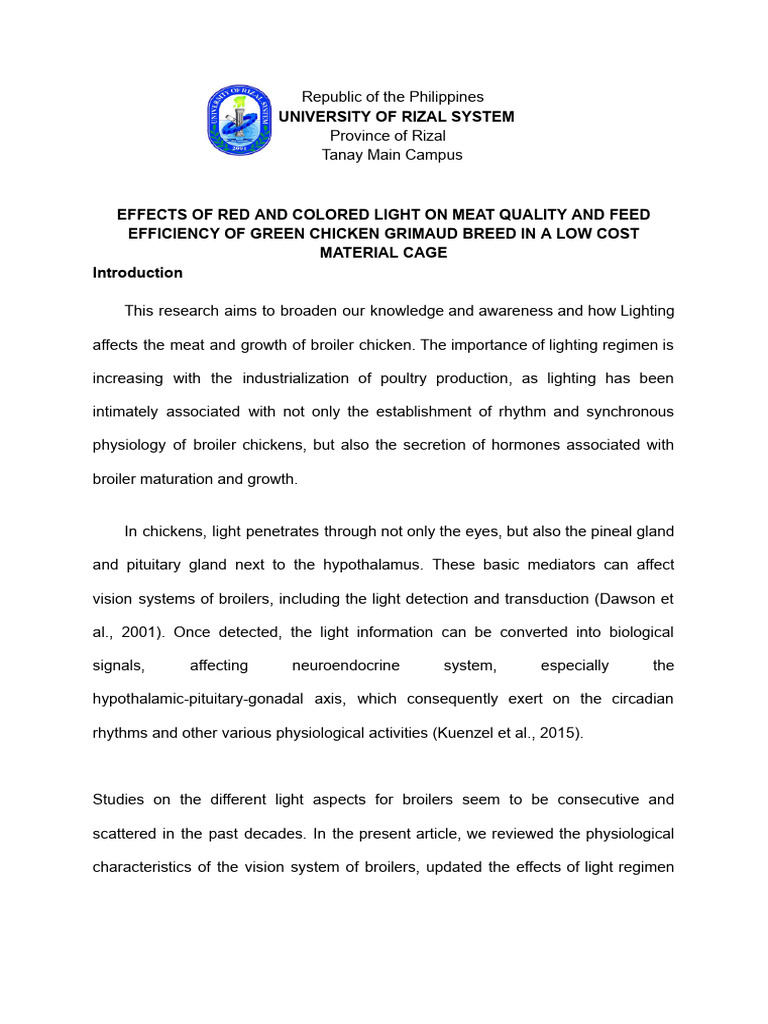 Research 1 - Introduction | PDF | Livestock | Meat