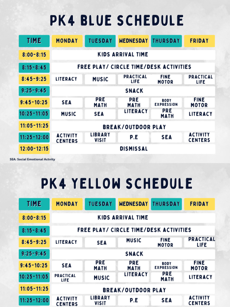 1preschool Schedule | PDF