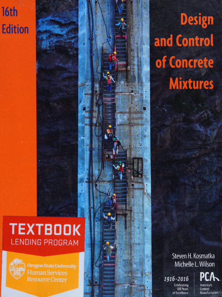 Design and Control of Concrete Mixtures 16th Edition Komatka Wilson | PDF