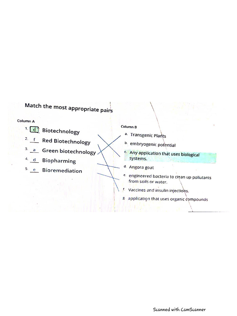 Biotechnology MCQ | PDF