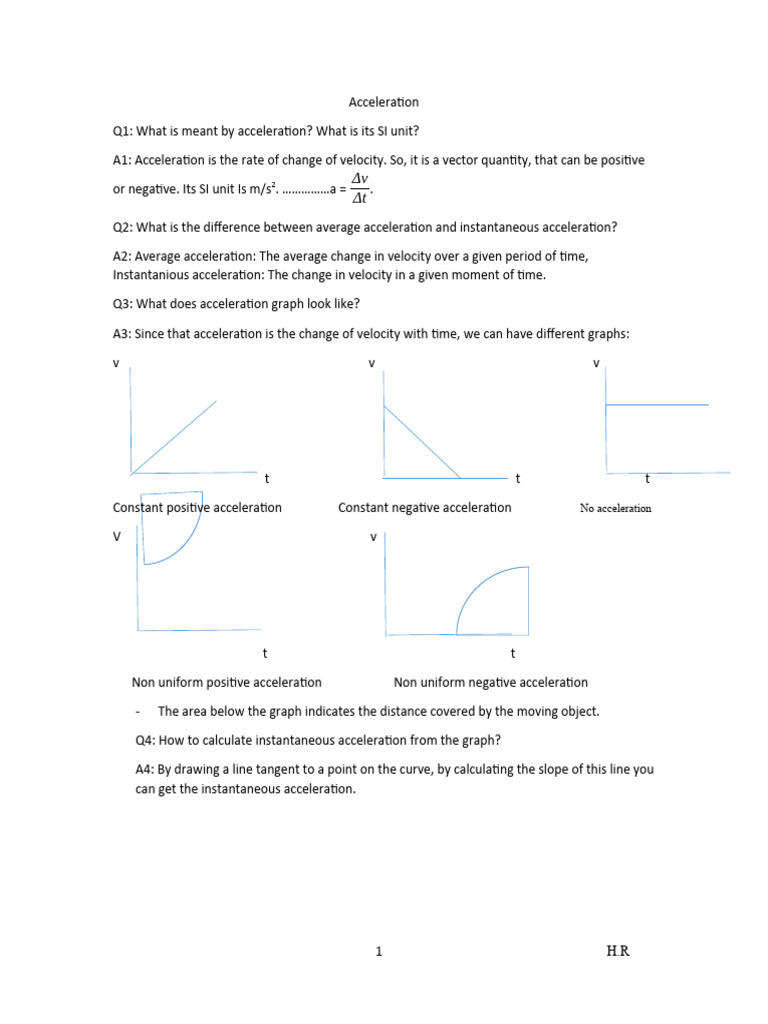 3 - Acceleration | PDF
