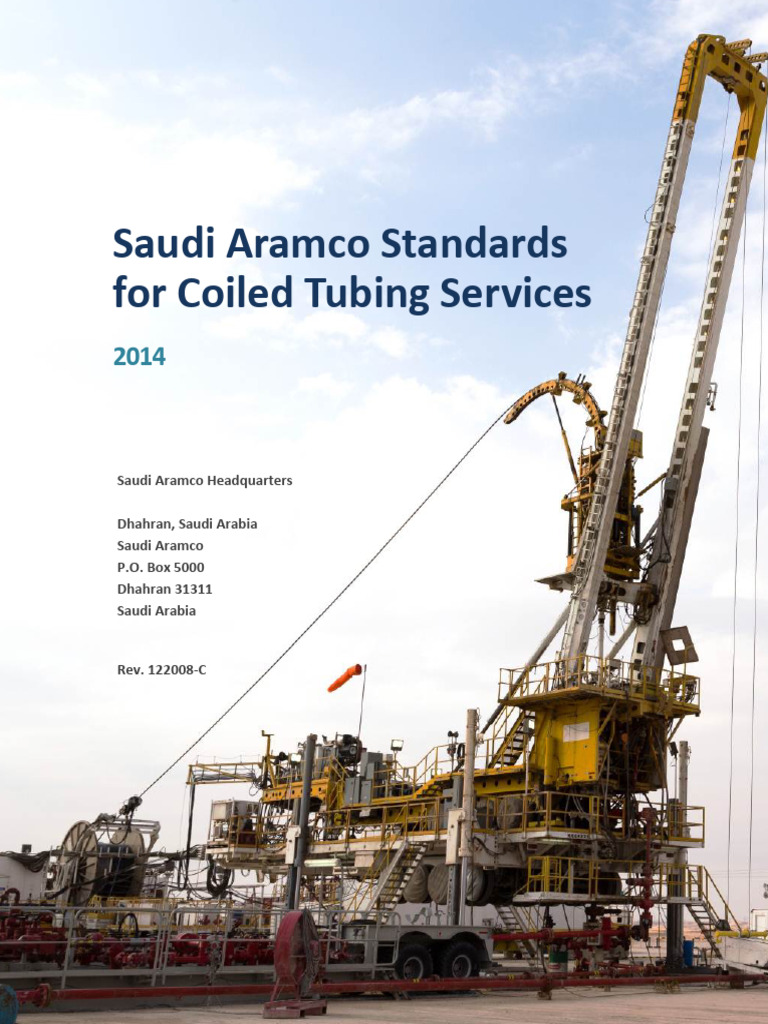 Saudi Aramco CT Standards 2014-3.2 | PDF | Pipe (Fluid Conveyance) | Pump
