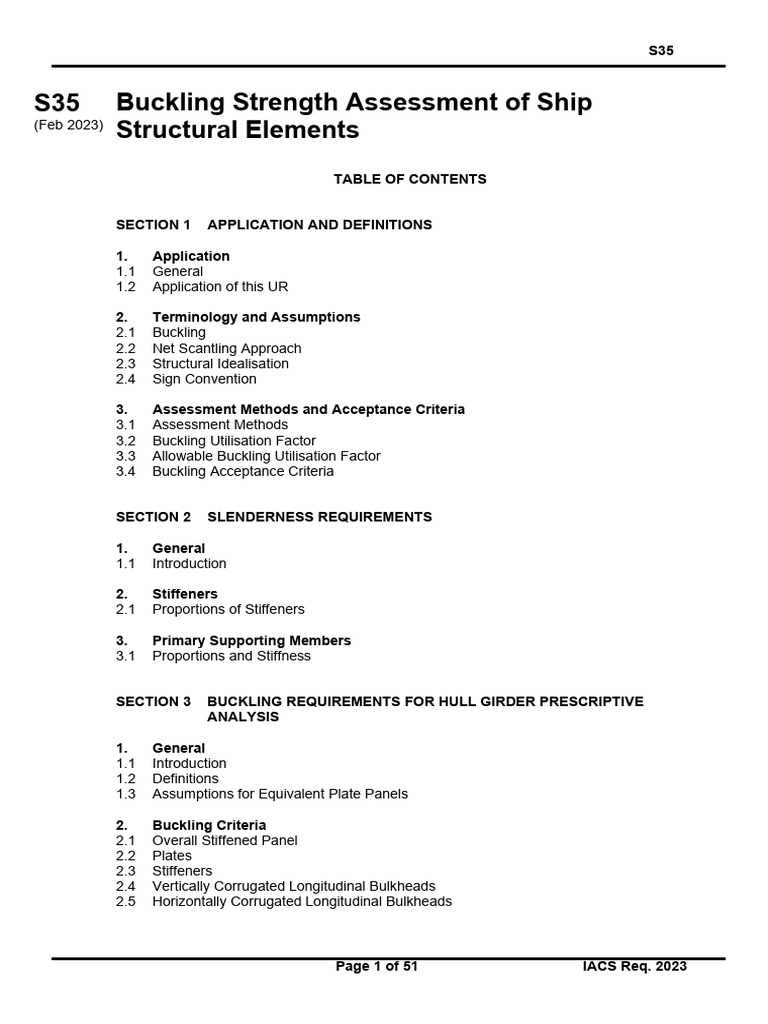 Buckling Strength Assessment for Ships | PDF | Buckling | Strength Of ...
